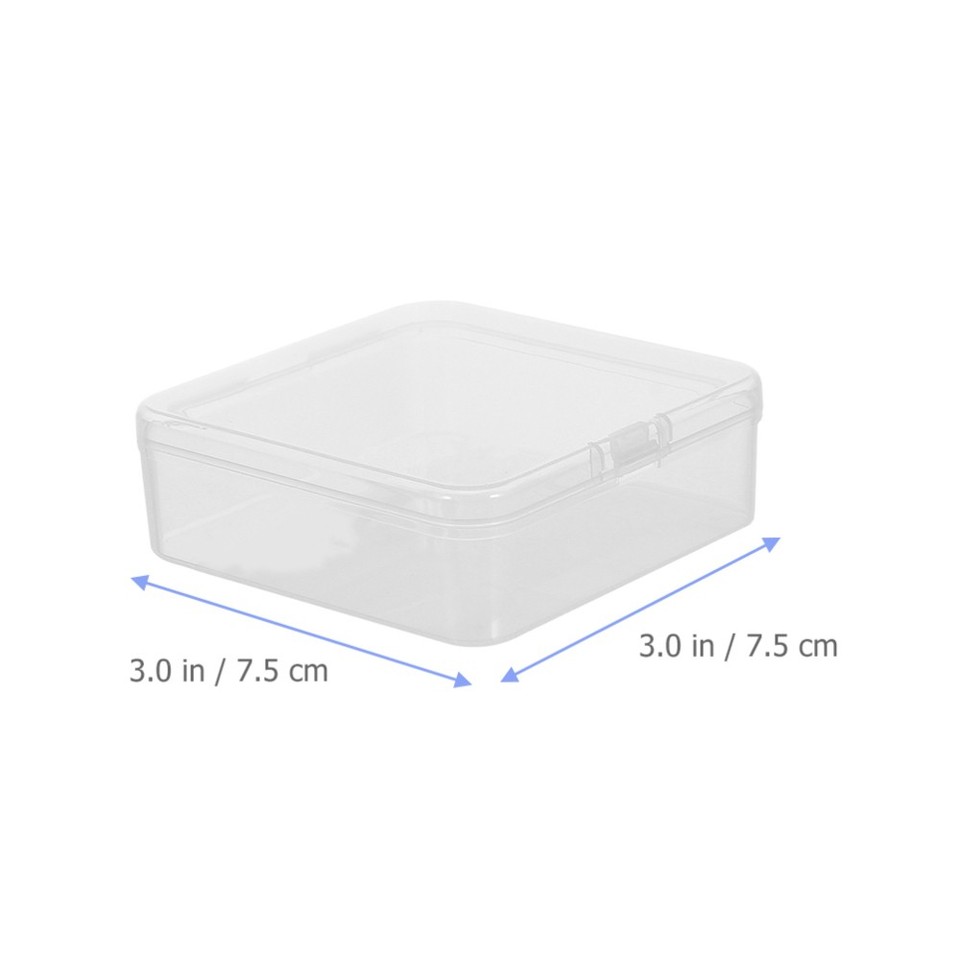 20 Pcs Small Plastic Box Craft Storage Boxes with Lids Clear Containers ...