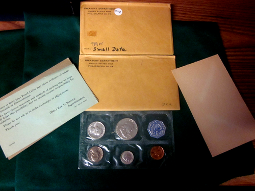 (1) 1960 Small Date Silver Proof U.S. Mint Set w/OGP & Cello Sealed ...