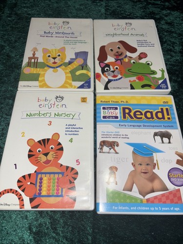 4 DVD LOT Baby Einstein Your Baby Can Read Toddler Learning Set ON 4 ...