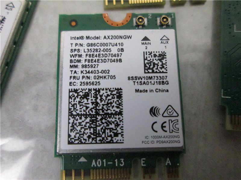 Intel AX200NGW WiFi 6 Cards M.2 2230 Dual Band Bluetooth 5.2 Lot of 7 ...
