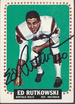 Buffalo Bills ED RUTKOWSKI Signed Card | eBay