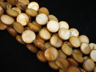Shell Beads Tan 12mm Discs 38cm Strand DIY Jewellery Making | eBay ...