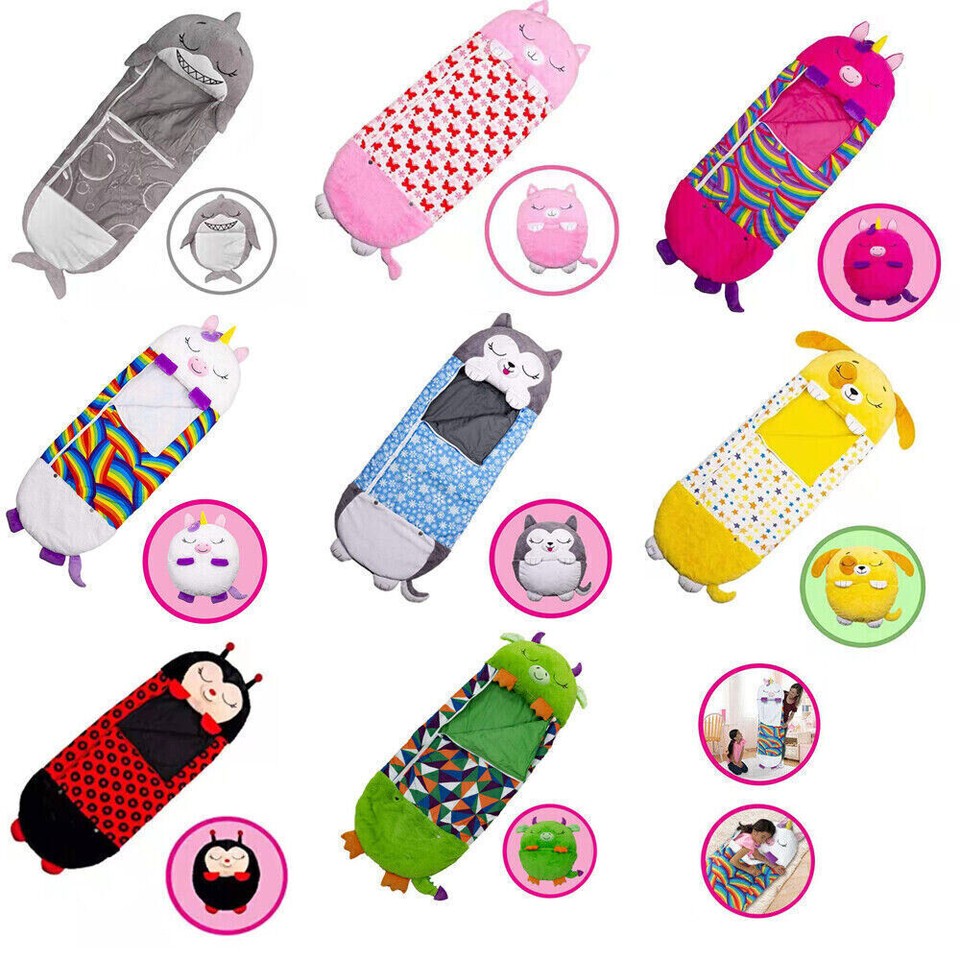 Sleeping Bag Happy Napping Napper Kids FUNNY Pillow Warm Camping 160 ...