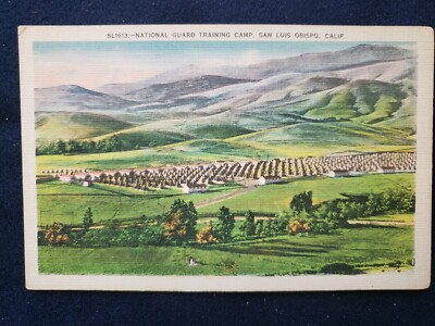 National Guard Training Camp San Luis Obispo California CA Postcard ...