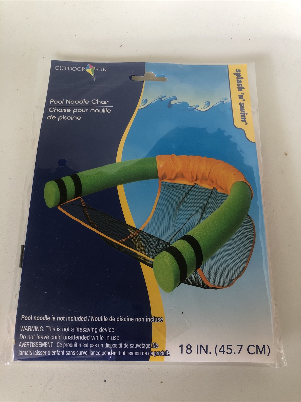 Splash N Swim Pool Noodle Chair Harness, Orange Black, 18" (Noodle Not ...