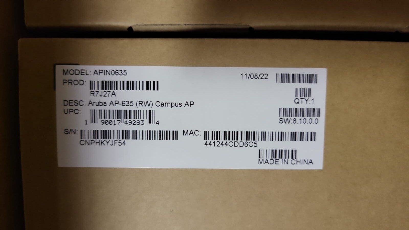 NEW Aruba R7J27A AP-635-RW Tri Band 802.11ax 3.90Gbit/s Wireless Access ...