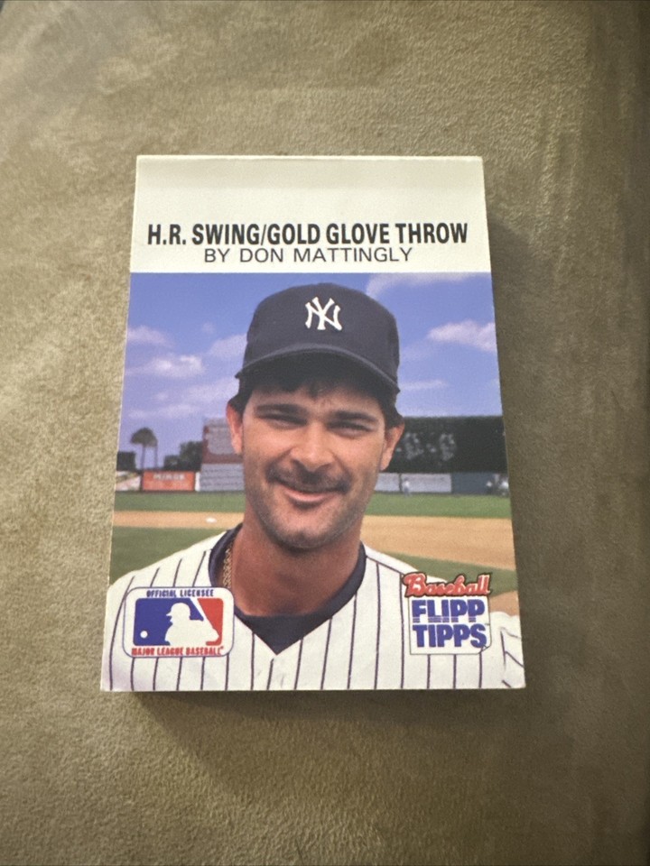 1990 Baseball Flipp Tipps Don Mattingly HR Swing/Gold Glove Throw Flipp ...