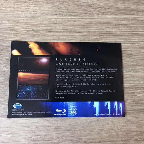 MUSIC25 MAGAZINE ADVERT 5X8 PLACEBO: WE COME IN PIECES | eBay