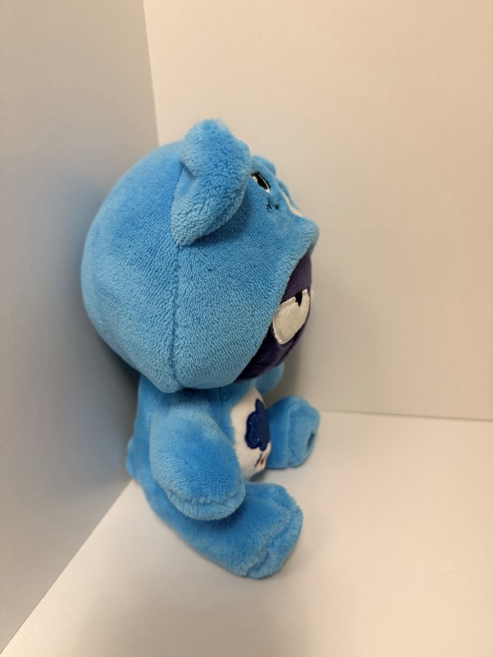 Care Bears 14″ Grumpy Bear Plush Blue Rain Cloud Belly Badge Basic Fun ...