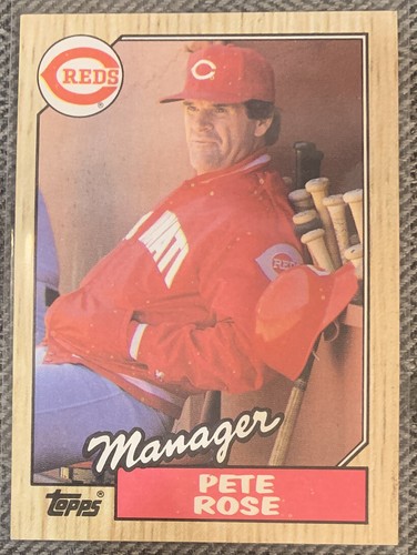 Pete Rose Manager Rookie 1987 Topps #393 Error Card Yellow Dots On ...