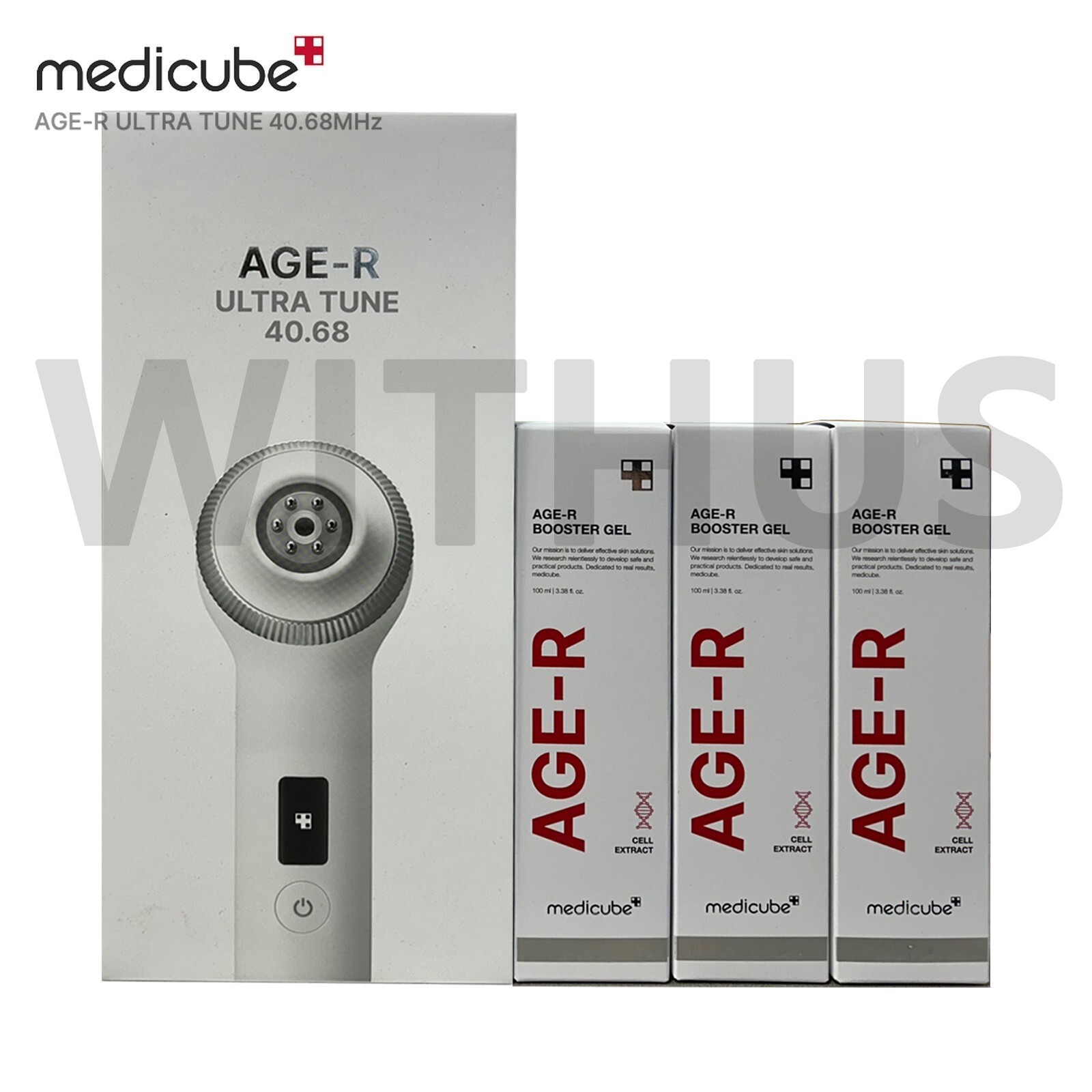 Medicube AGE-R Ultra Tune 40.68 Home Skin Care Device w/Booster Gel ...