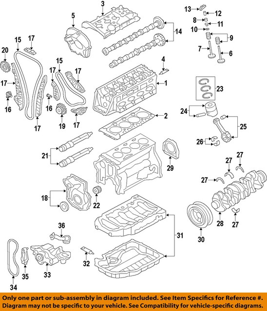 Volkswagen of America 06E109409J Valve Train Components - Engine Rocker ...