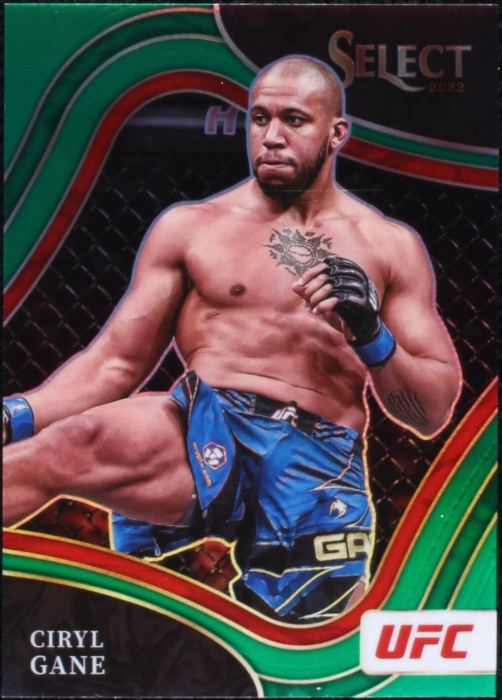 2022 Panini Select UFC - Octagonside Ciryl Gane #231 Green Prizm /5 for ...