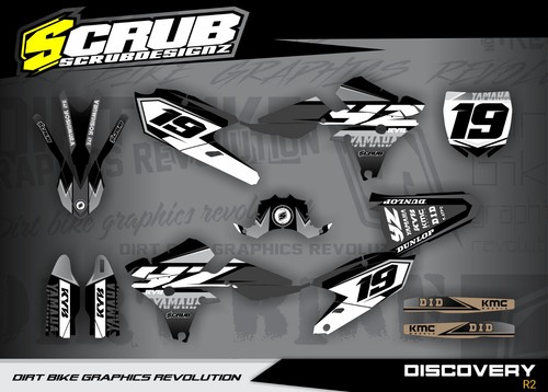 Yamaha YZ450f Graphics 2014 2015 2016 2017 decals SCRUB Stickers YZf ...