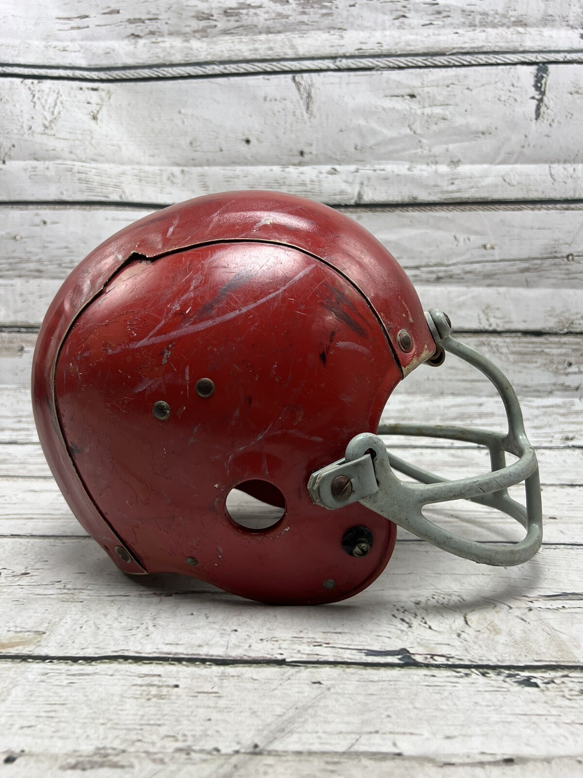 VTG Wilson F2000 Red Black Stripe RARE Adult Size Football Helmet ...