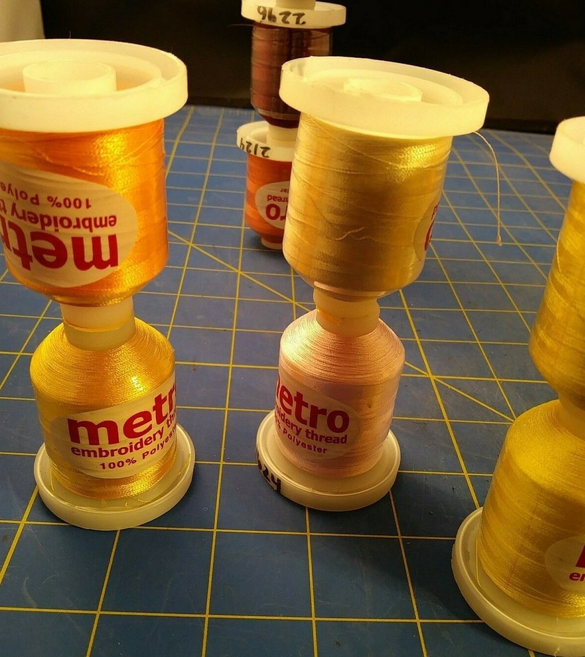 LOT 12 METRO Embroidery Thread 100% Polyester solid colors and one ...