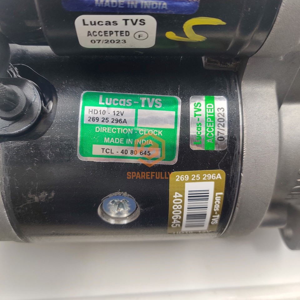 Lucas TVS 12V, 2.8kW Starter Motor For Cummins 4080645 26925296A ...