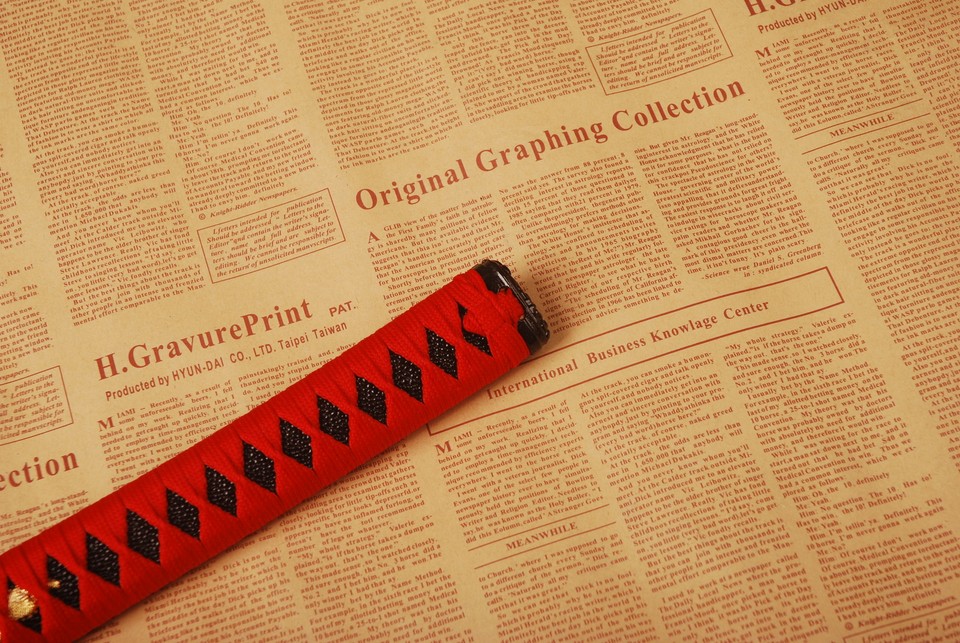 Red Tsuka (26+20+15) CM Handle Sets Alloy Fittings for Katana Wakizashi ...