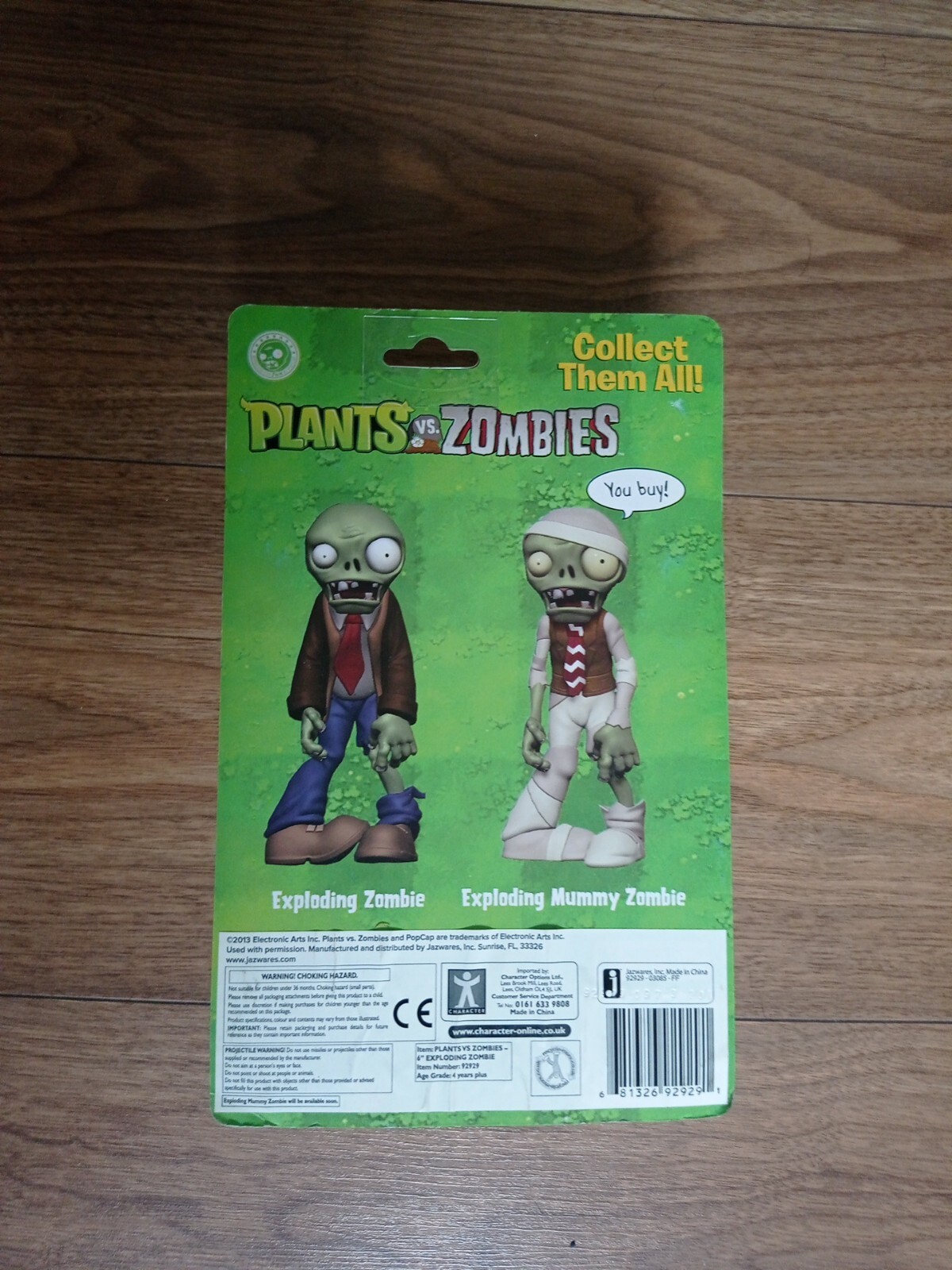 PLANTS VS. ZOMBIES EXPLODING ZOMBIE FIGURE 2013 JAZWARES RARE, new ...