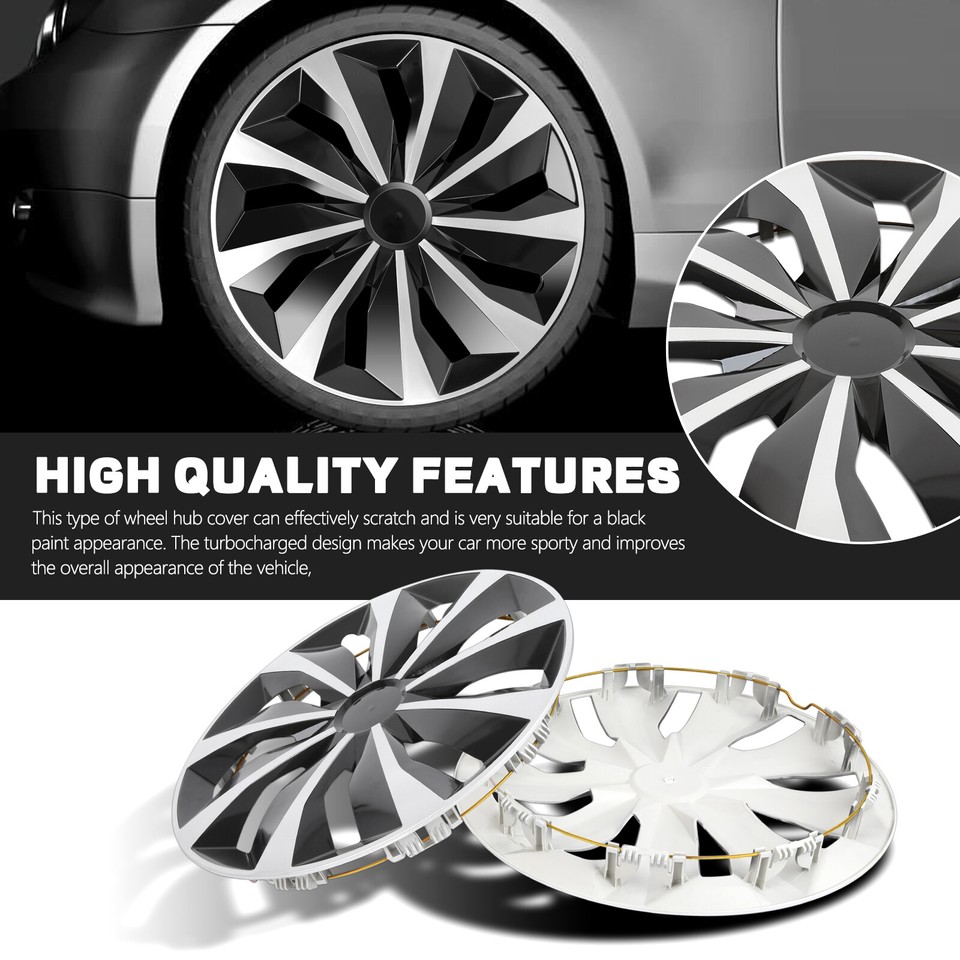 15" Set of 4 Snap On Full Hub Caps Wheel Covers For Toyota Prius 2010 ...