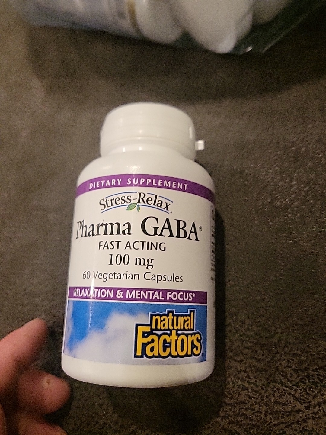 Natural Factors Stress-Relax Pharma GABA 100 mg, 60 Vegetarian Capsules ...