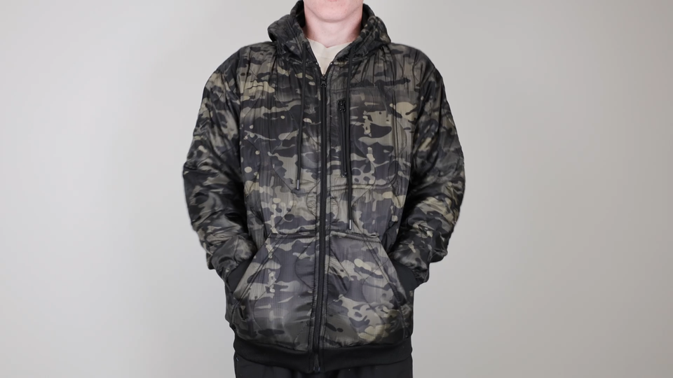 Gear Rack Woobie Jacket Full Zip Hoodie Black OCP Woodland Cold Weather ...