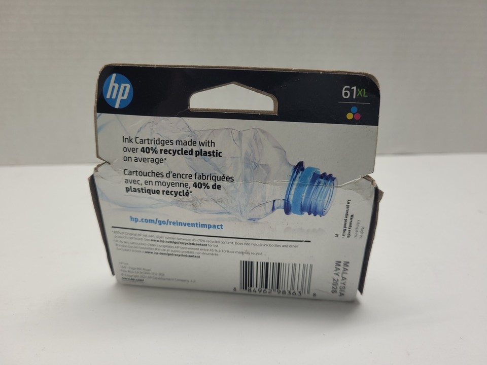 HP 61XL Color Ink Cartridge CH564WN NEW Genuine | eBay