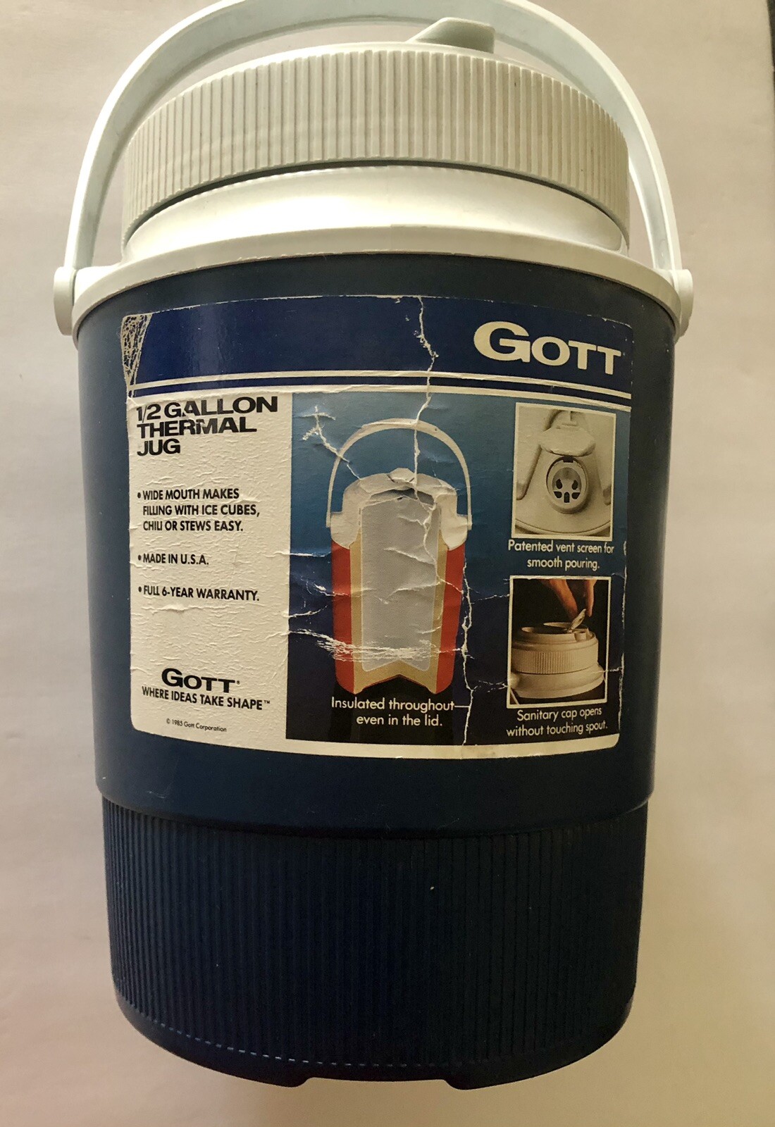 Vintage GOTT Model # 1502 Pizza Hut Water Cooler 1/2 Gallon Jug Red ...