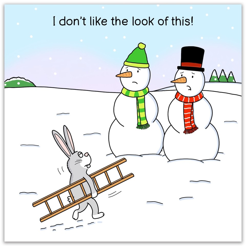 Funny Christmas Card Worried Snowmen - Merry Christmas Card Funny ...