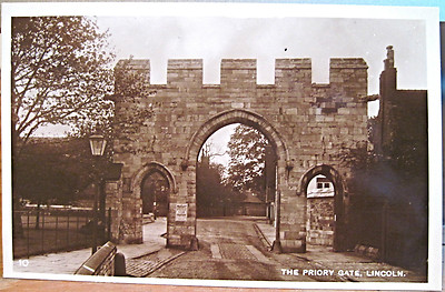 England RPPC Postcard LINCOLN PRIORY GATE Lincolnshire UK Real Photo ...