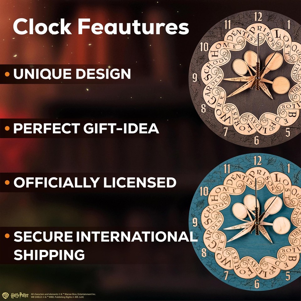 Weasley Family Round Clock - Harry Potter 3D Wall Clock - Unique Blue ...