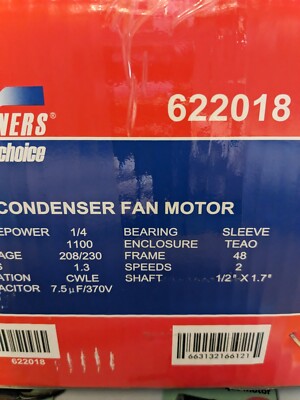 #622018 PARTNERS CHOICE/NORDYNE CONDENSER FAN MOTOR | eBay