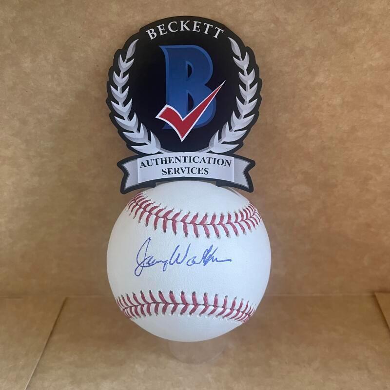 JERRY WALKER ORIOLES/A'S/INDIANS SIGNED AUTO M.L. BASEBALL BAS ...