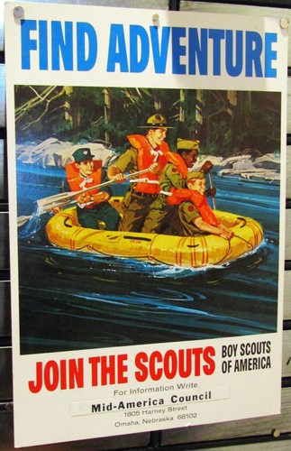 1965 Boy Scout of America Ready For Adventure 11"x 16" Poster | eBay
