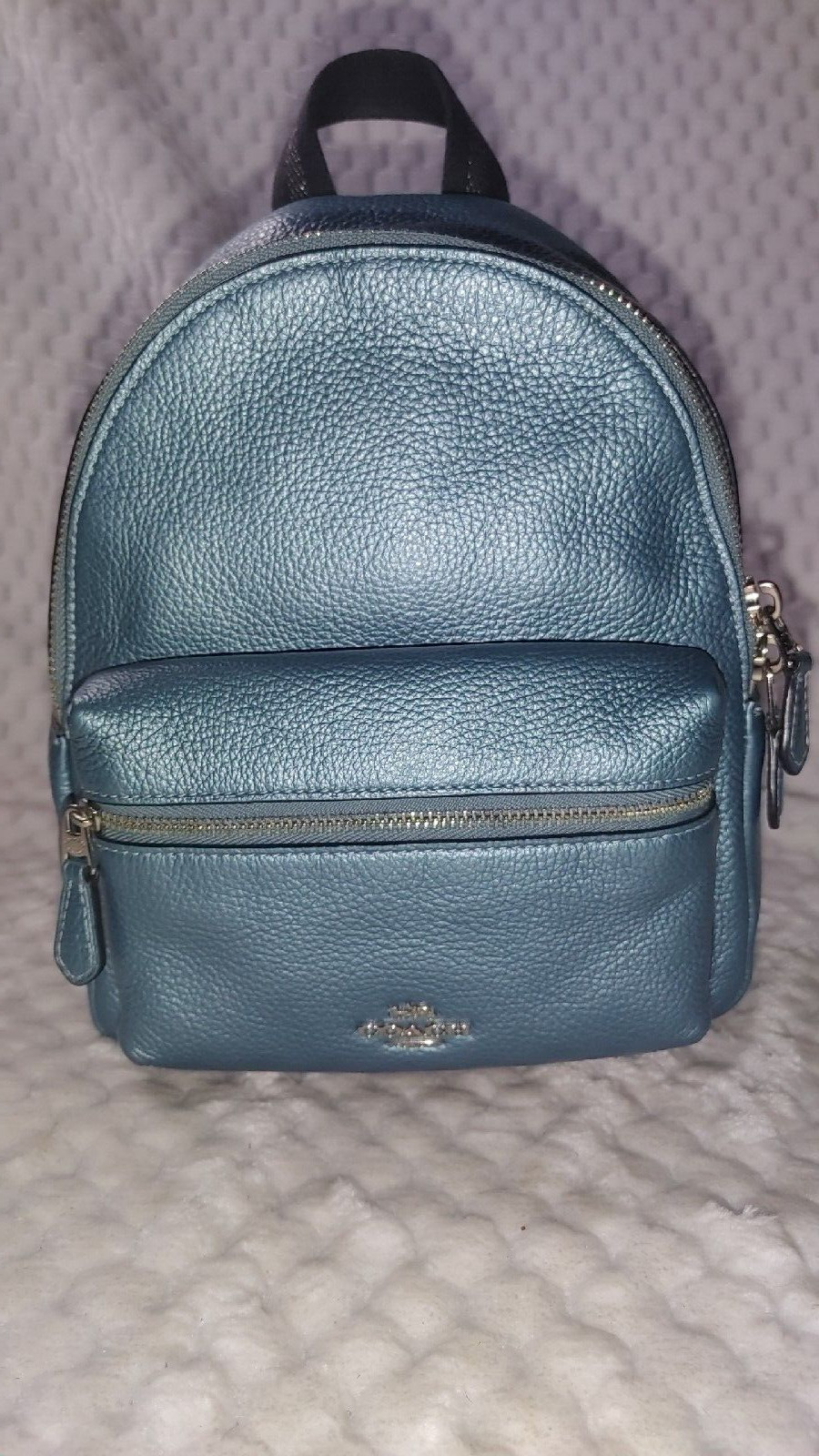 COACH Mini Charlie Backpack F29795 Light METALLIC BLUE - Gem