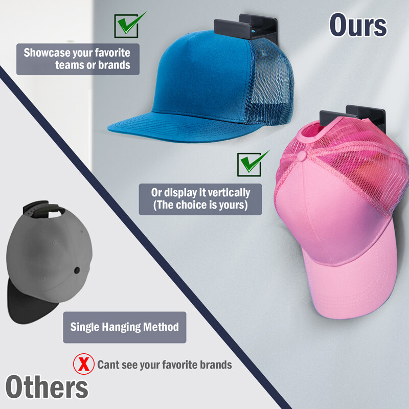 Hat Rack Organizer Baseball Holder Storage Cap Hanger Door Wall Coat ...