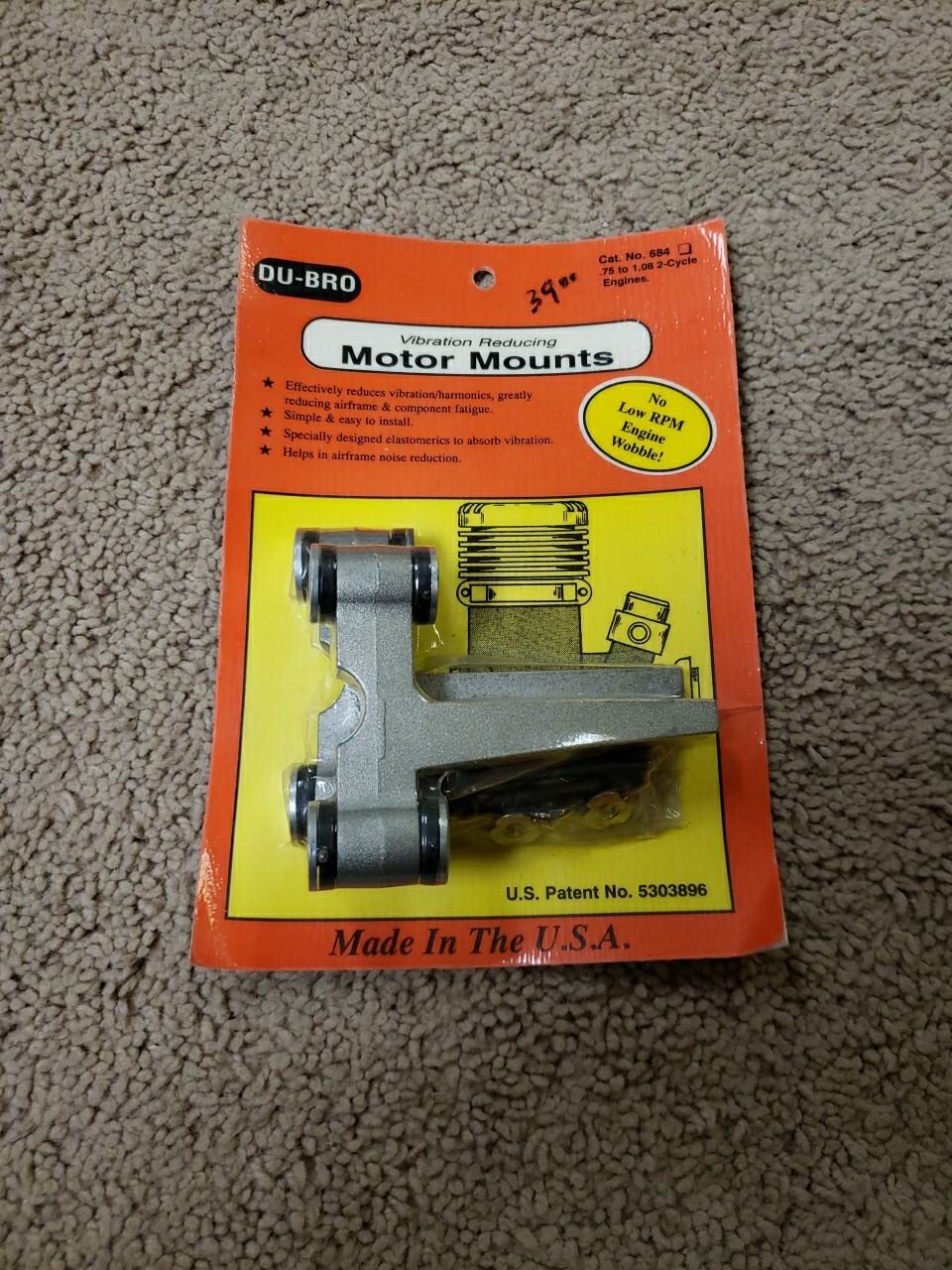 Du-Bro - Vibration Reducing Motor Mount For .75 To 1.08 Motor- Part No ...