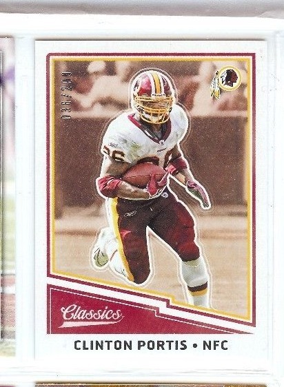 CLINTON PORTIS 2017 PANINI CLASSIC RED BACK #36/299 WASHINGTON REDSKINS ...