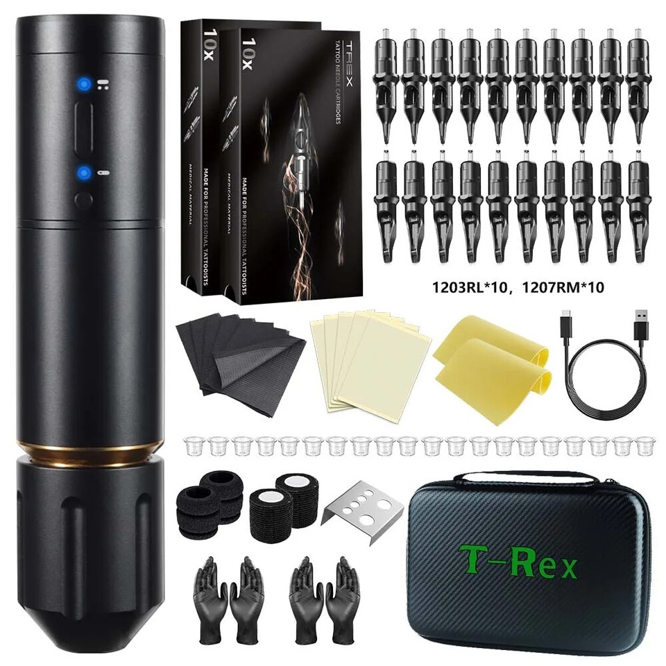 T-Rex tattoo machine, professional wireless tattoo machine kit 3.5mm ...