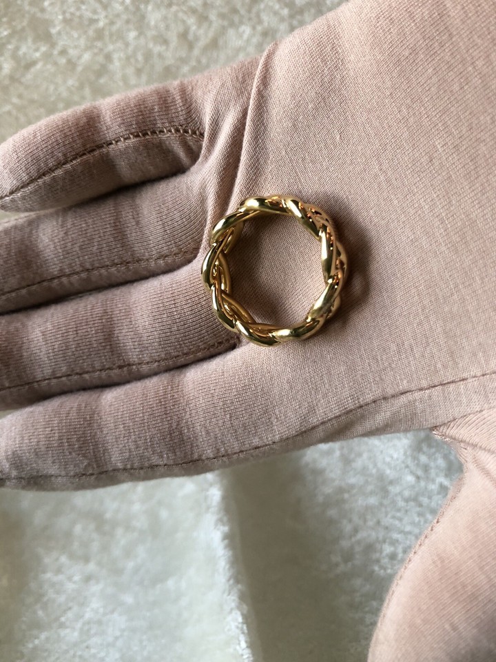 BELLA ORO BRAIDED BAND RING, 14K YELLOW GOLD OVER RESIN, SZ 9, 11 ...