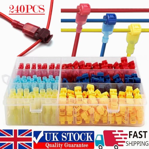 Quick Splice T-Tap Kit 240PCS Electrical Wire Cable Crimp Terminals ...