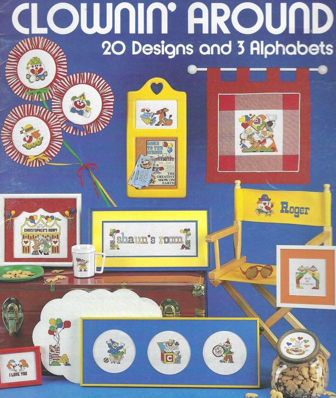 CLOWIN' AROUND--20 Designs + 3 Alphabets--Children--Counted Cross ...