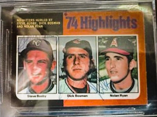 1975 Topps Ryan- Bosman - Busby '74 HIGHLIGHTS #7 BGS certified ...