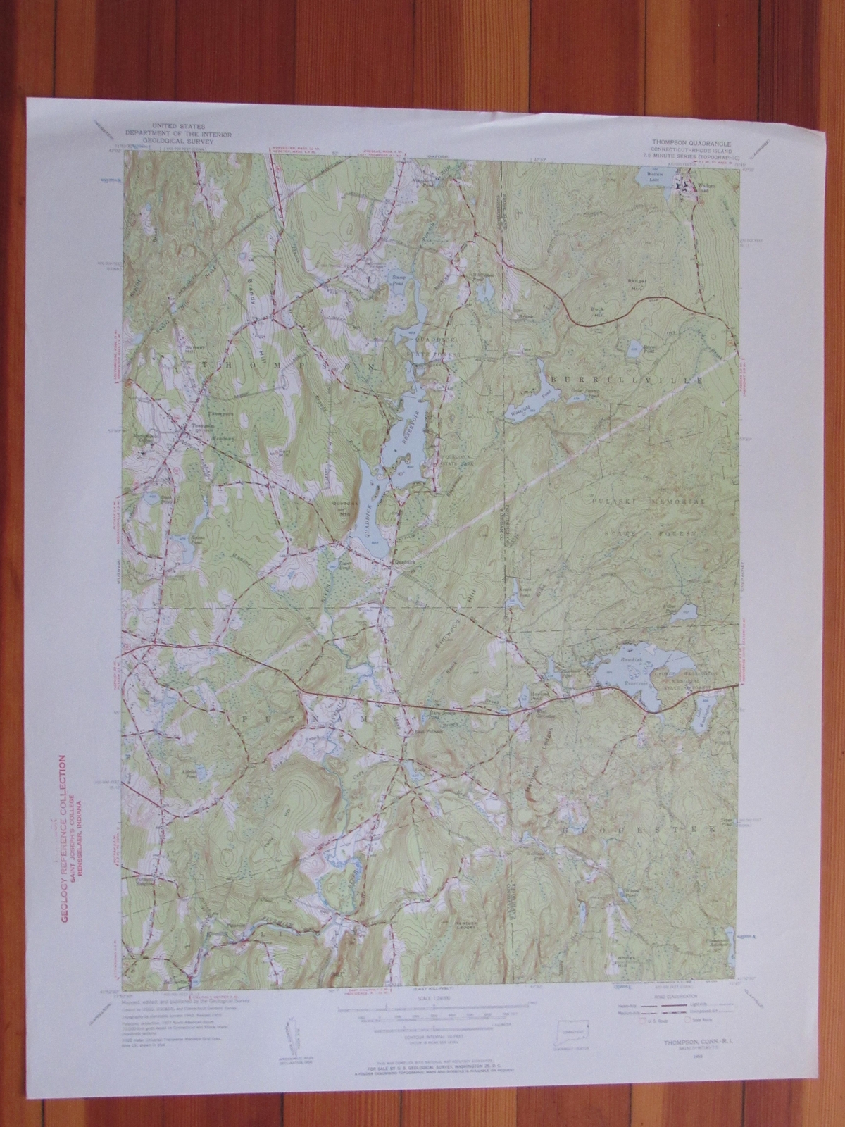 Thompson Connecticut 1957 Original Vintage USGS Topo Map | eBay