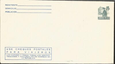 J) 1946 MEXICO, MAILMAN, USE POSTAL CHECKS FOR TRAVELERS, POSTAL ...