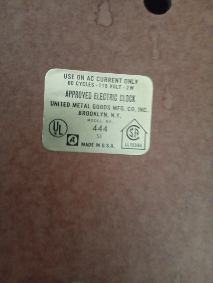 Vintage United Clock Corp. Model 444 Electric Mini Grandfather Clock ...