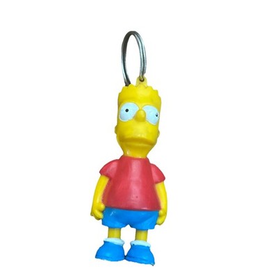 Vintage 1990 Bart Simpson Key Ring Chain The Simpsons Red Shirt ...