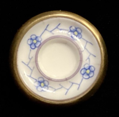 ANTIQUE 1800’s DISH PORCELAIN BUTTON RIMMED BOX SHANK | eBay