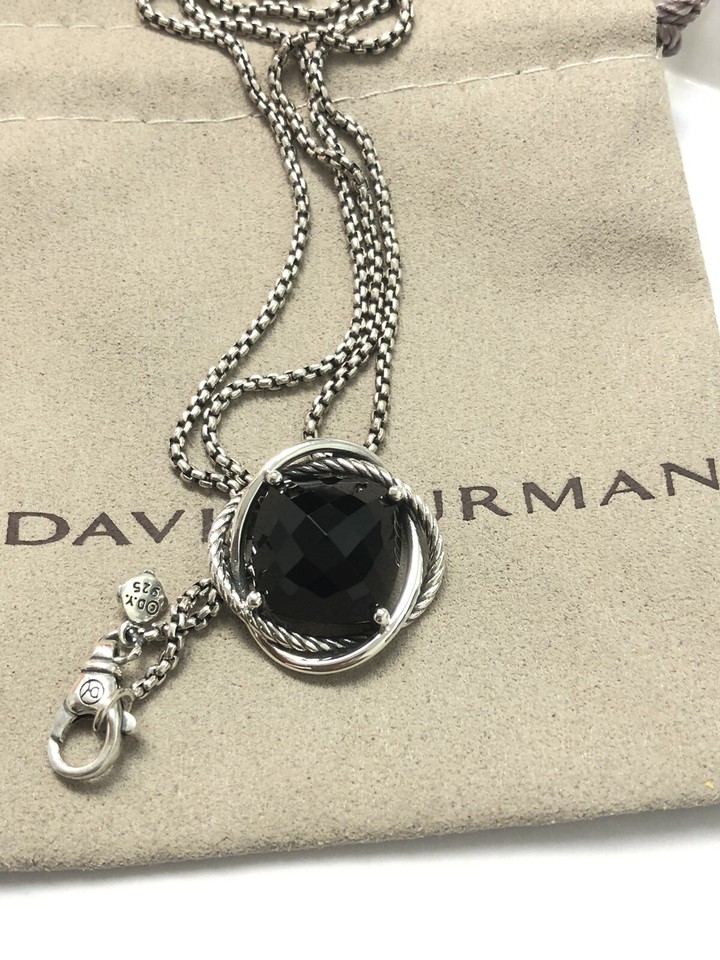 David Yurman Infinity Pendant Necklace With Black Onyx 14mm With 18 ...
