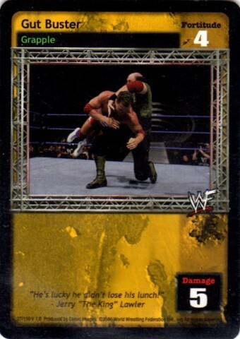 WWE: Gut Buster [Played] card type Grapple Raw Deal Wrestling WWF | eBay